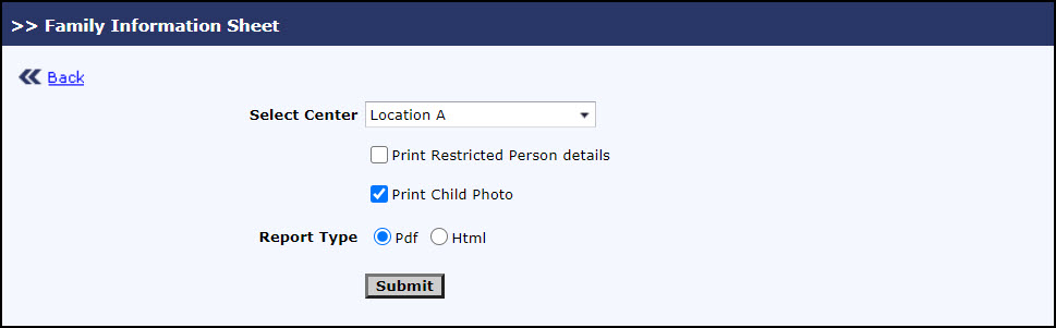 Download Family Information Sheet